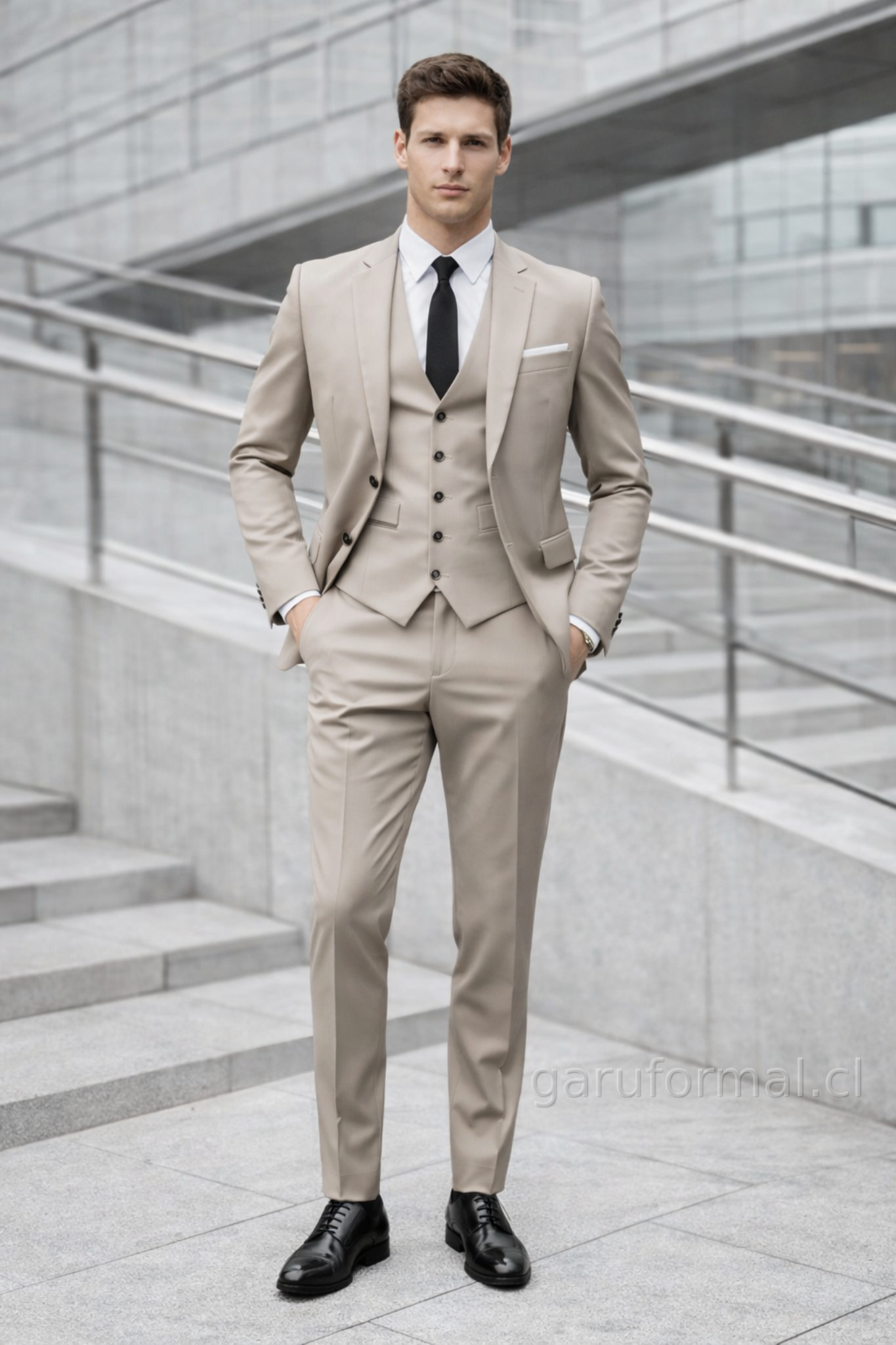 Traje Slim Fit Beige – Garü Formal - Sitio Oficial